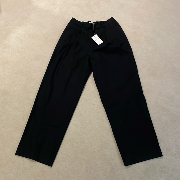 Wayf | Pants & Jumpsuits | Nwt Wayf Black Pleated Suittrouser Pants In ...